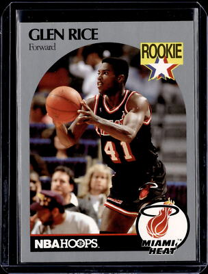 Glen Rice 1990-91 Hoops #168 Rookie Miami Heat | eBay