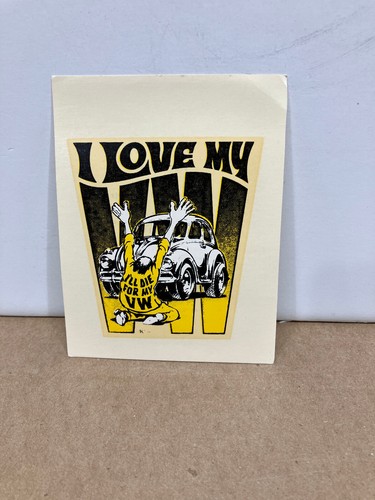 VINTAGE ORIGINAL 1960'S ED BIG DADDY ROTH WATER DECAL I LOVE MY VW ...