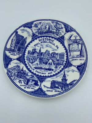 Vintage Souvenir Plate Historic Philadelphia, PA. | eBay