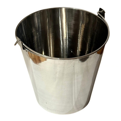 Stainless Steel 20 Qt Bucket Pail with Side Handle Heavy Duty | eBay
