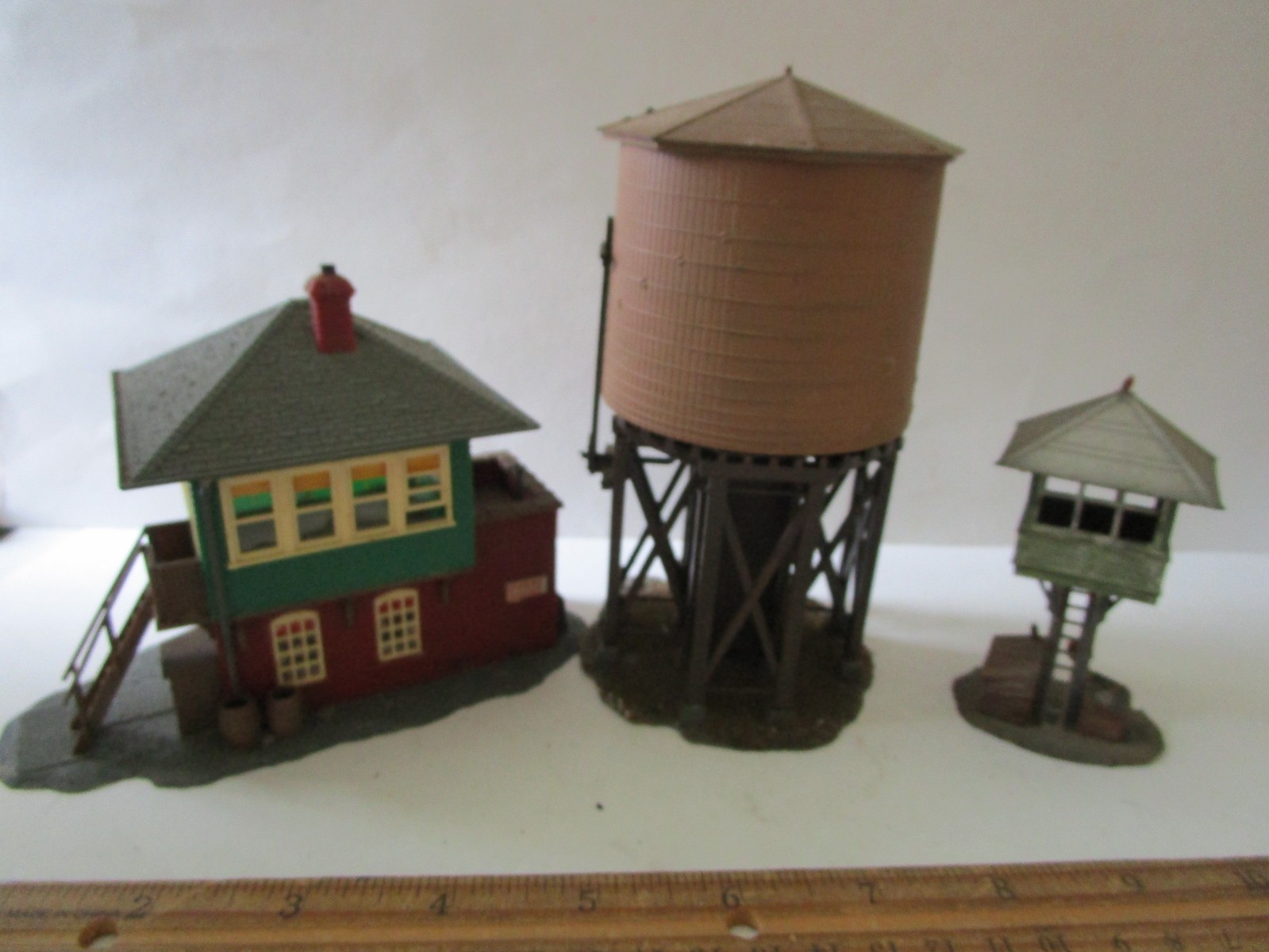 Lot of 3 Vintage Built HO 1/87 Scale Trackside Buildings Tower For ...