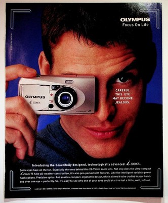 Olympus i Zoom 75 Camera 1999 Vintage Magazine Ad Photography Print | eBay