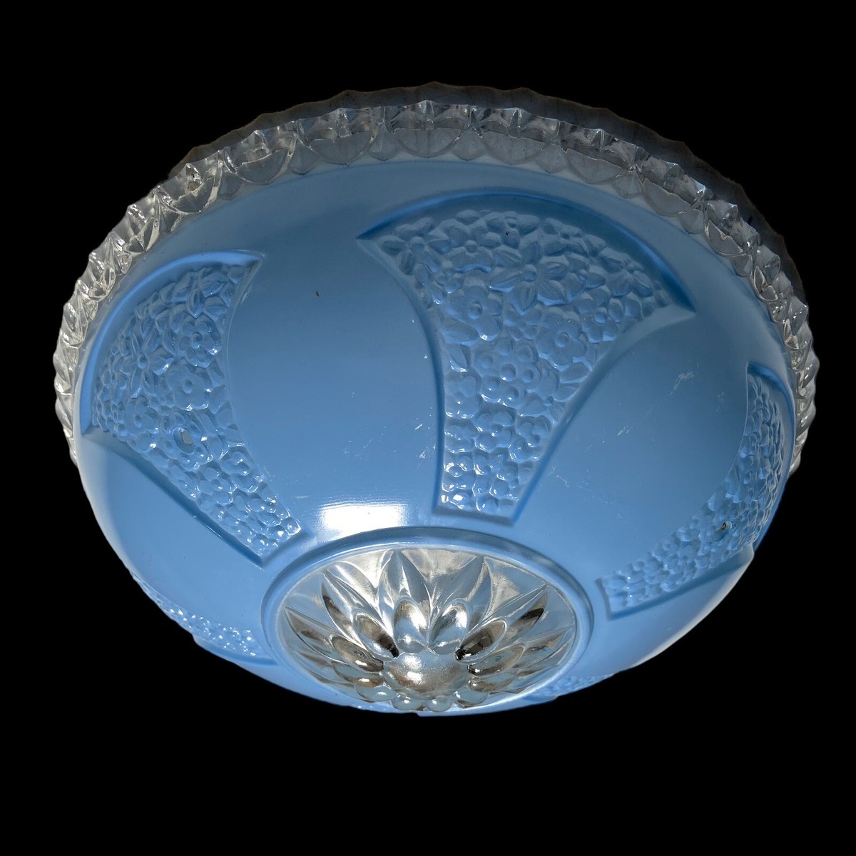 Antique Blue Glass Ceiling Covers Blue Glass Vintage Ceiling Light