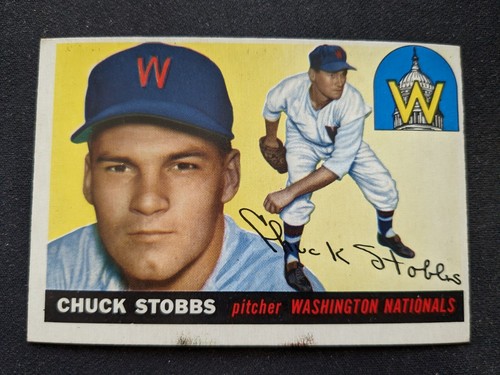 1955 Topps Baseball Card # 41 Chuck Stobbs - Washington Senators (VG/EX ...