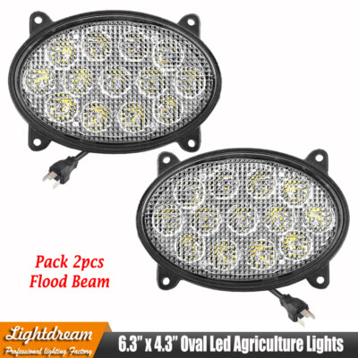 RE181963 Oval 65W 6.5" Led Hood light For John Deere Tractors 7720 ...