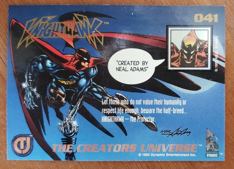 NEAL ADAMS - KNIGHTHAWK Creators Universe Trading Card #41 1993 | eBay