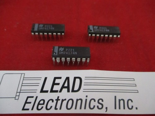 qty3 National DM74174N 16pin dip HEX DFLIP-FLOP W/ CLEAR 74174 ** free ...