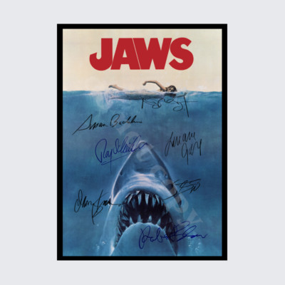 JAWS FILM MOVIE FULL CAST SIGNED AUTOGRAPH POSTER PRINT A5 A4 A3 | eBay