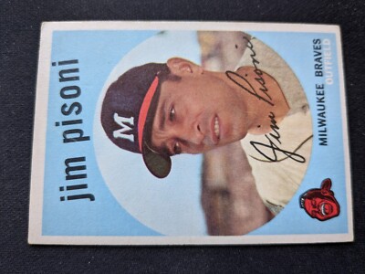 1959 Topps Baseball Card # 259 Jim Pisoni - Milwaukee Braves (VG/EX) | eBay