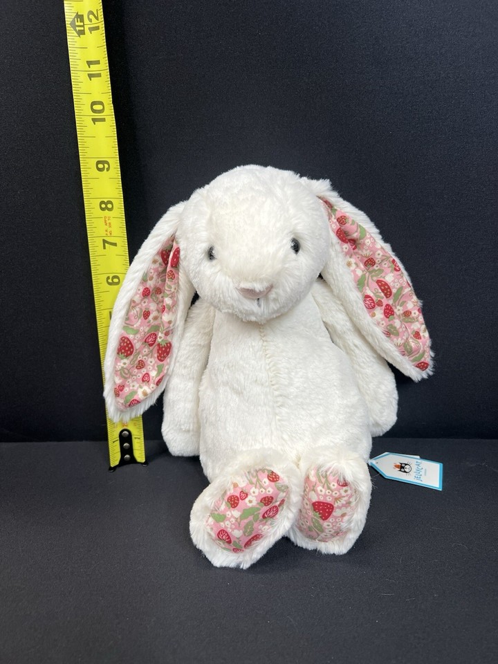 Jellycat Blossom Cream Bunny ‘Berry ‘ Plush toy Stuffed animal [Medium ...