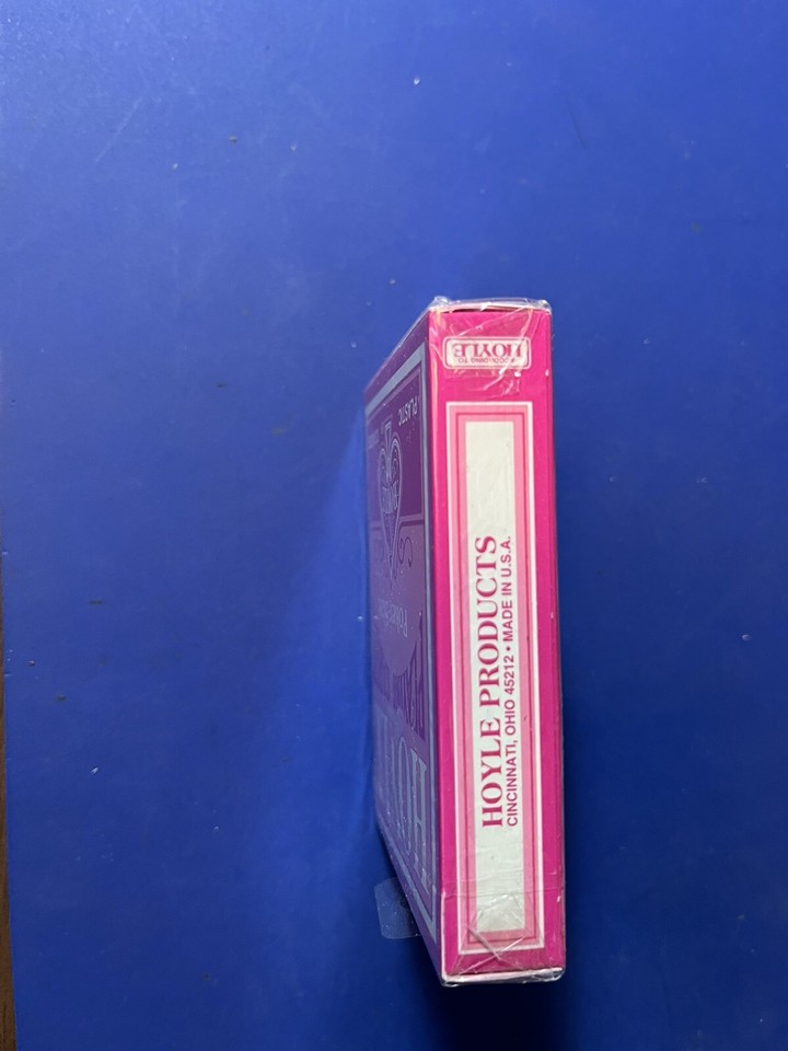 Vintage Pink Hoyle Playing Cards Sealed New Old Stock Poker Size US ...