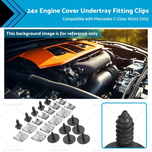24x Engine Cover Undertray Fitting Clips Suitable for Mercedes C-Class ...