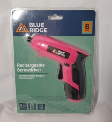 Blue Ridge Tools Rechargeable Screwdriver Pink New & Sealed | eBay
