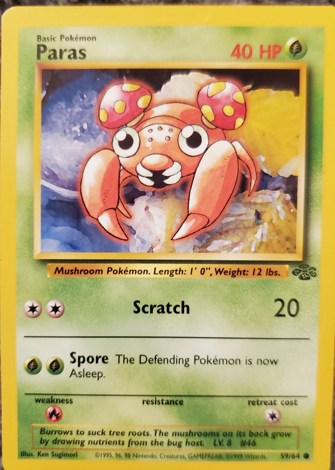 Paras 1995 Pokemon Card | eBay