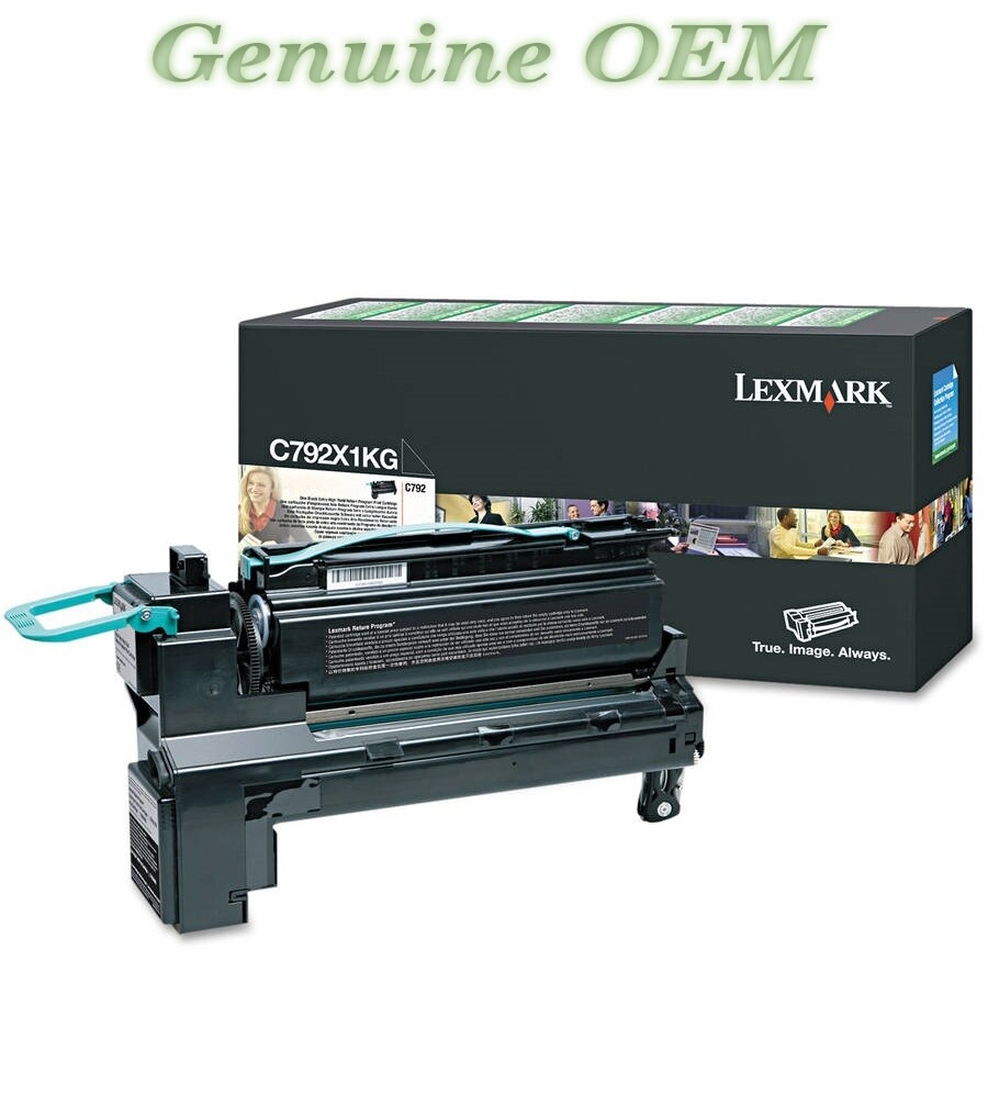 C792X1KG Original OEM Lexmark C792 Toner Cartridge, Black Extra High ...