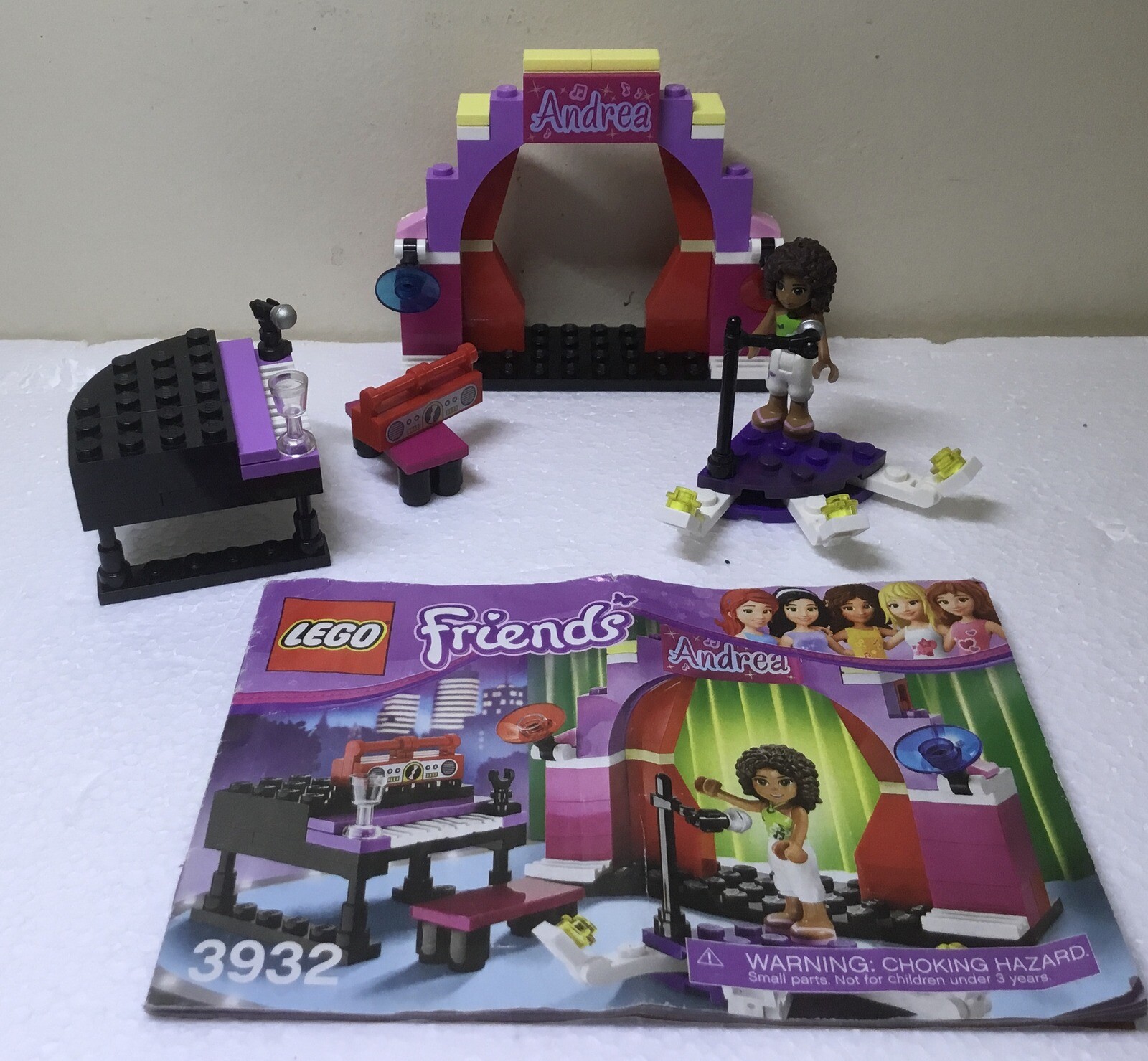2012 Lego Friends Set# 3932-ANDREA'S STAGE 87Pcs 1Fig w/Instruction No ...