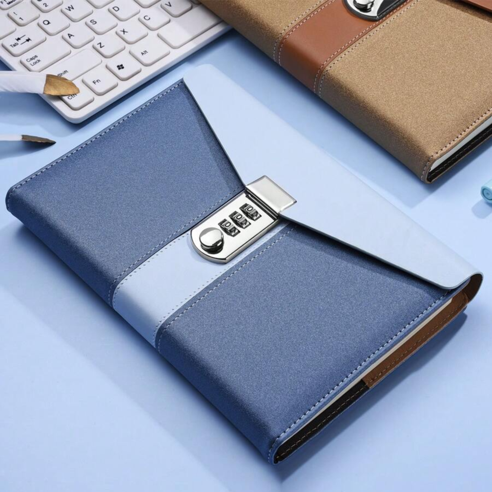 Combination Lock Notebook for Writing A5 Journal Diary With Lock Lined ...