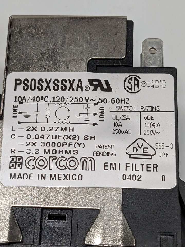 TE Connectivity Corcom PS0SXSSXA Power Entry Module Connector EMI/RFI ...