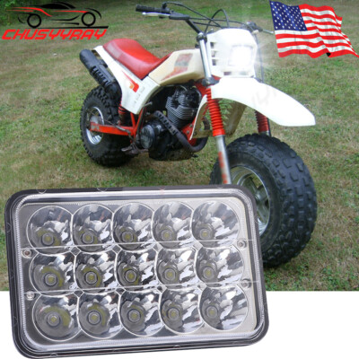 4x6" Motorcycle Square Led Headlight Hi-Lo Beam H4 for YAMAHA TW200 DT ...