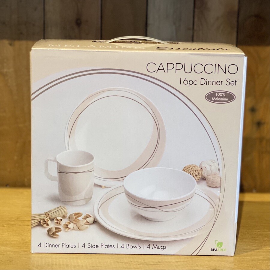 Camping Caravan Motorhome Melamine CAPPUCCINO tableware set campervan ...