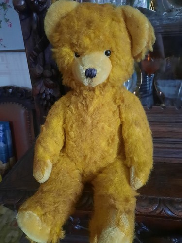 Antique Teddy, Straw Filled Plush Bear Germany 19.6" | eBay