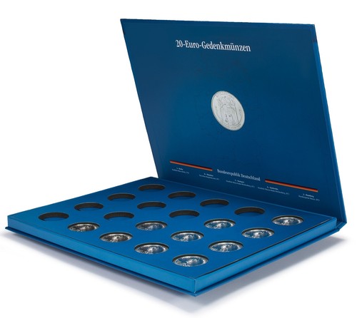 Leuchtturm Coin Box Lucca for 20 German Commemorative Coins IN Capsules ...