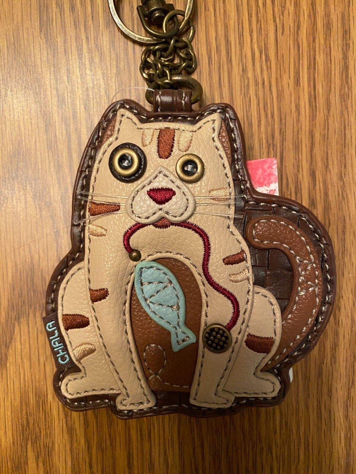 CHALA - CAT KEY FOBS - 7 CHOICES!! Coin Purse on the Back NEW: BLACK ...