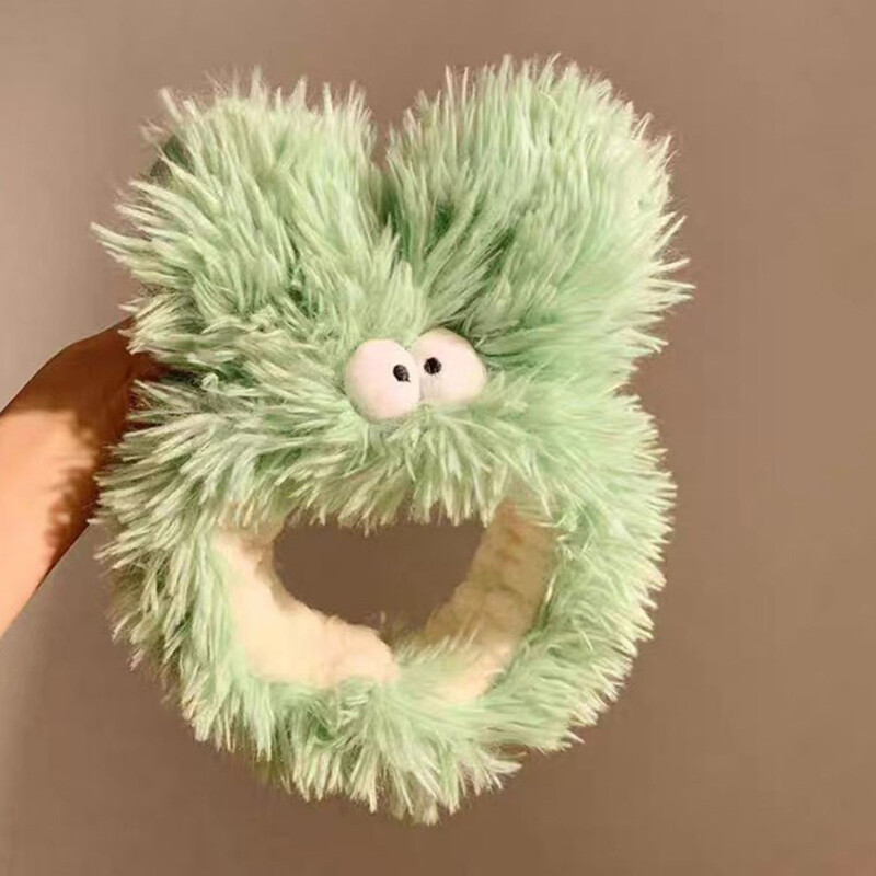 Funny Cute Explosive Hair Plush Face Wash Hair Band Female Cartoon ...