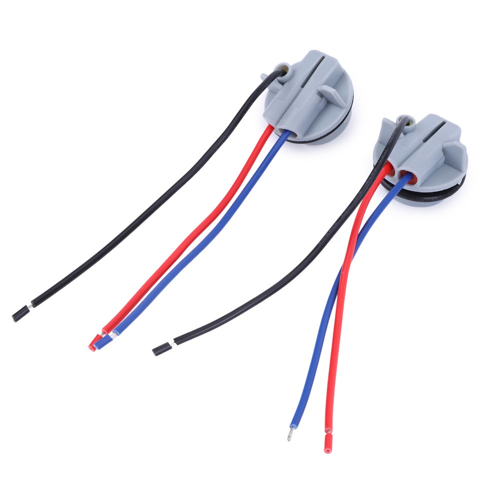 2PCS 1157 2357 LED Stop Brake Turn Light Bulb Socket Harness Wire Pig ...