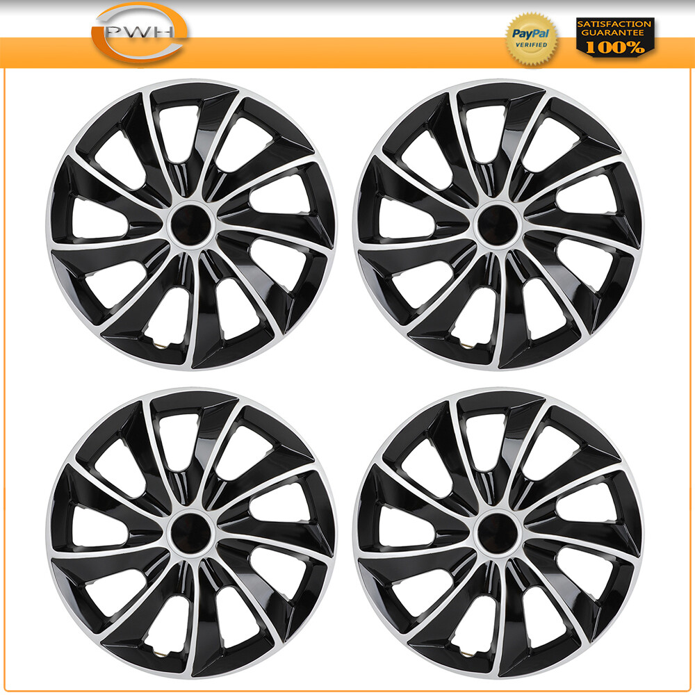 Set of 4 X 16 Inch Hub caps Fits All Makes , Models Wheel Cover Black ...