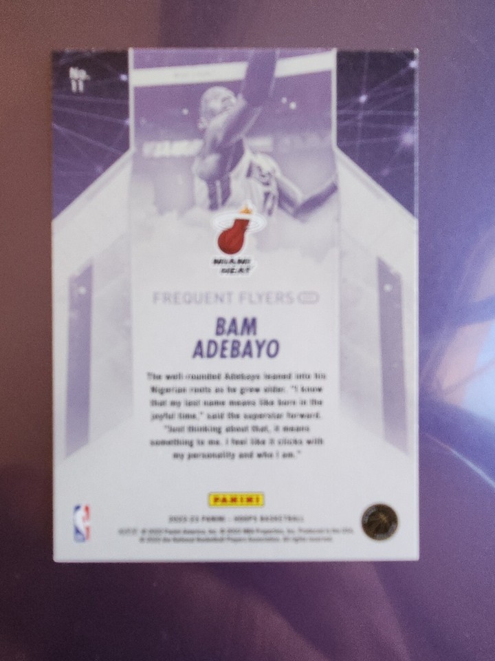 2022-23 Panini NBA Hoops Frequent Flyers #11 Bam Adebayo Miami Heat | eBay