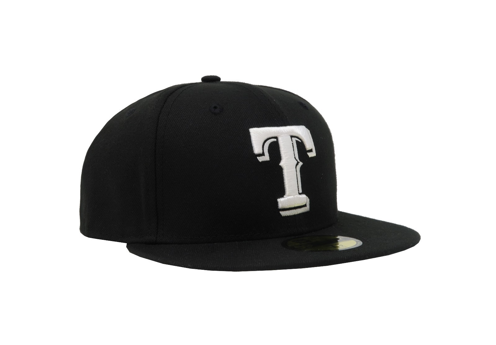 New Era 59Fifty Men Women Cap Basic Texas Rangers Black Fitted Big Size ...