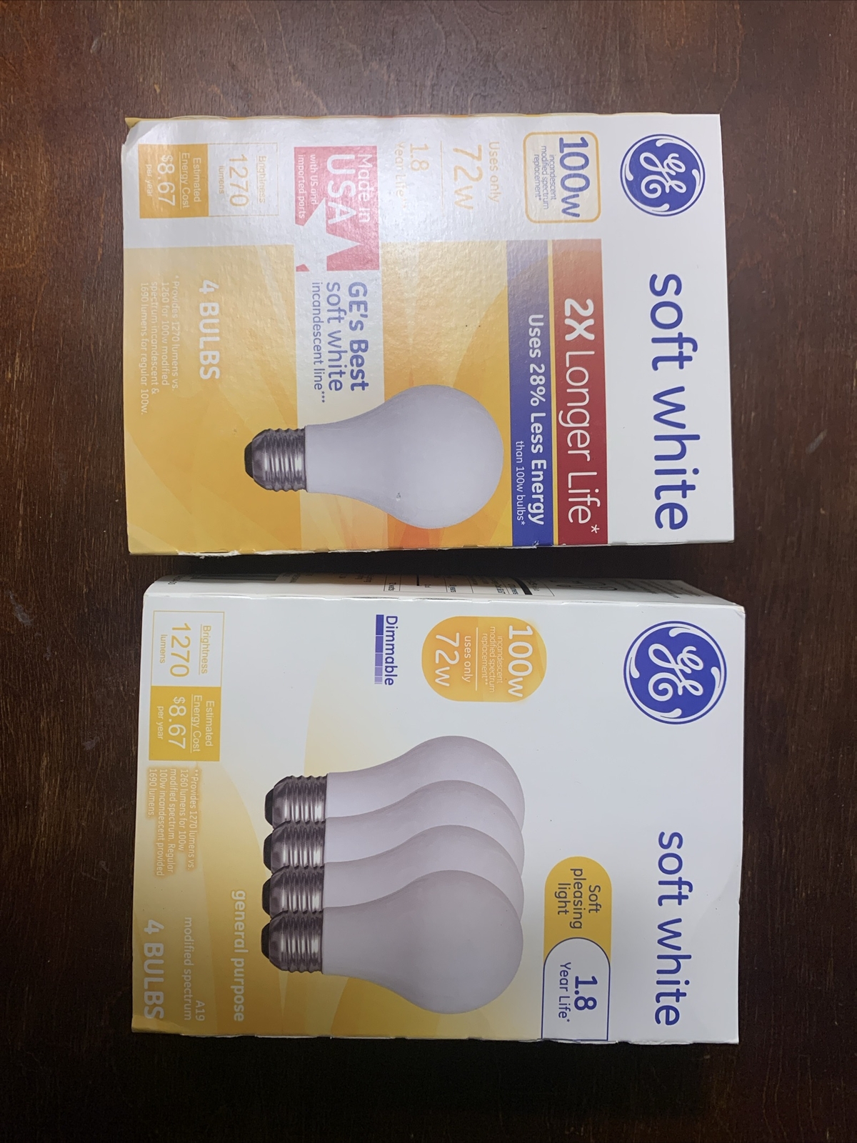GE 100W 100 Watt Soft White Light Bulbs 8 Bulbs Made In USA | eBay