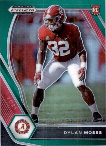 2021 Prizm Draft Picks Green DYLAN MOSES Rookie Alabama Crimson Tide ...