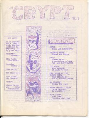 Crypt #1 1965-1st issue-mimeo fanzine-EC Comics feature-All Star-FN- | eBay