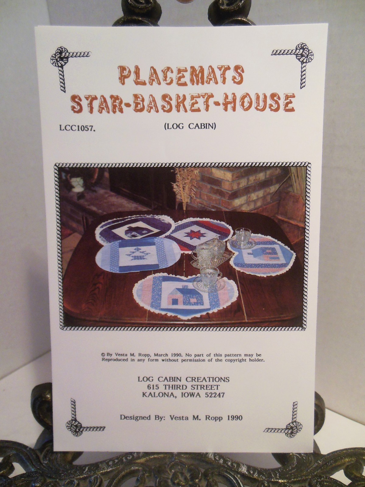 LOG CABIN TOTE BAG AND PLACEMAT Star Basket House Quilting PATTERNS ...