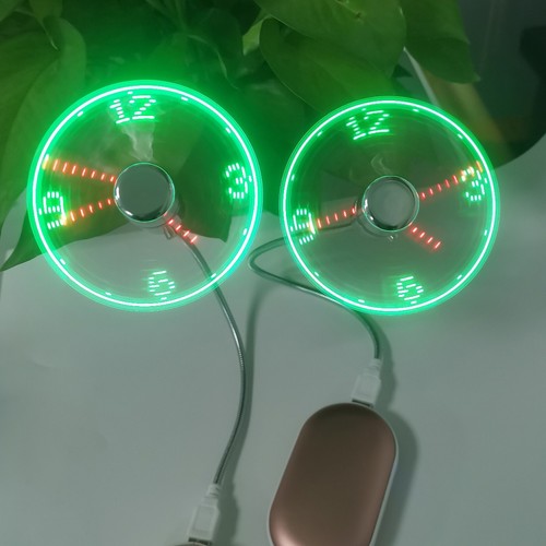 USB Clock Fan Real Time Display Function Mini LED Clock Fan | eBay