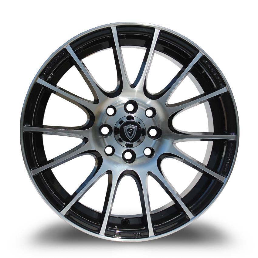 4 ~ 16x7 G-Line G0113 Machine Black Custom Wheels 4x100 / 4x114.3 +35mm ...