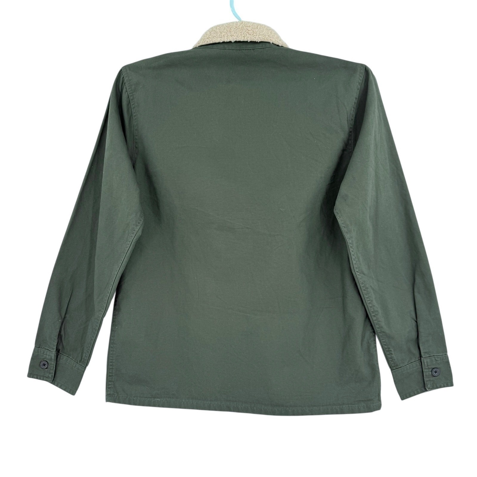 RVCA Men's Green Range Jacket Shacket Sherpa Collar Utility Lined Size ...