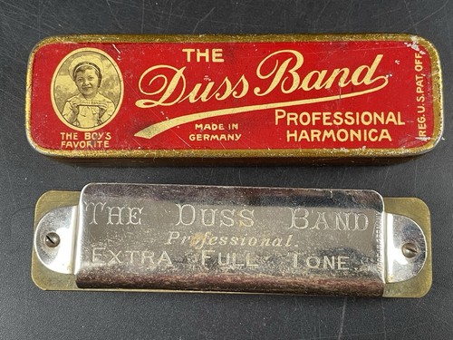 Duss Band Harmonica Professional Extra Full Tone G Germany w/ Tin ...