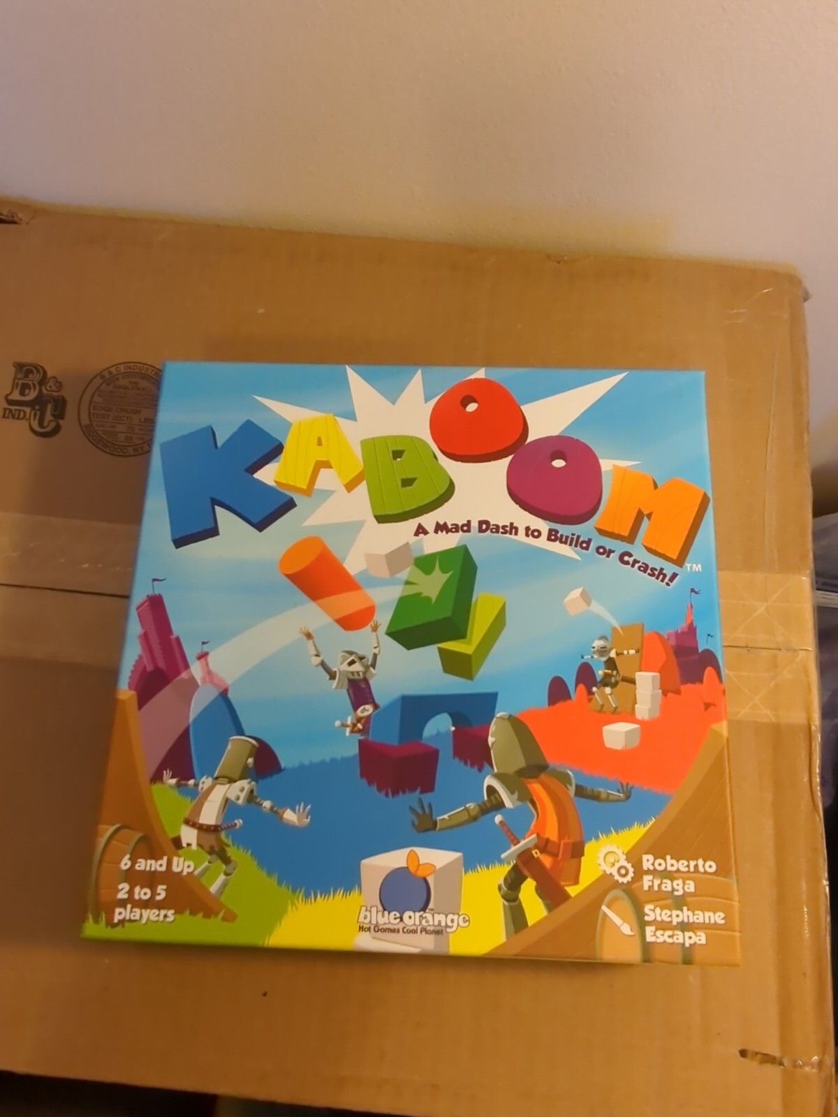 Kaboom Board Game A Mad Dash To Build Or Crash! #LP1825 2013 Blue ...