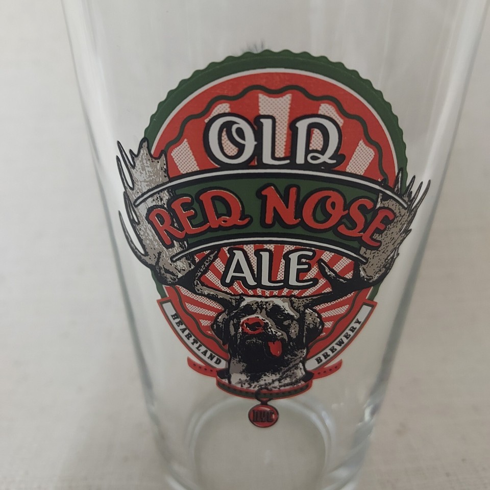 Beer Glass-Pint-Old Red Nose Ale-Heartland Brewery-NYC | eBay