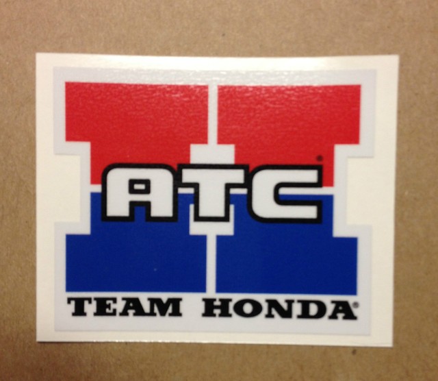 Honda Team Honda ATC Reproduction Decal 3.25" 250R 350X 70 200X ATC350X ...