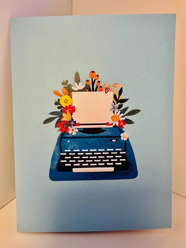 Origami Pop Cards Vintage Typewriter Machine 3D Pop Up Greeting Card | eBay