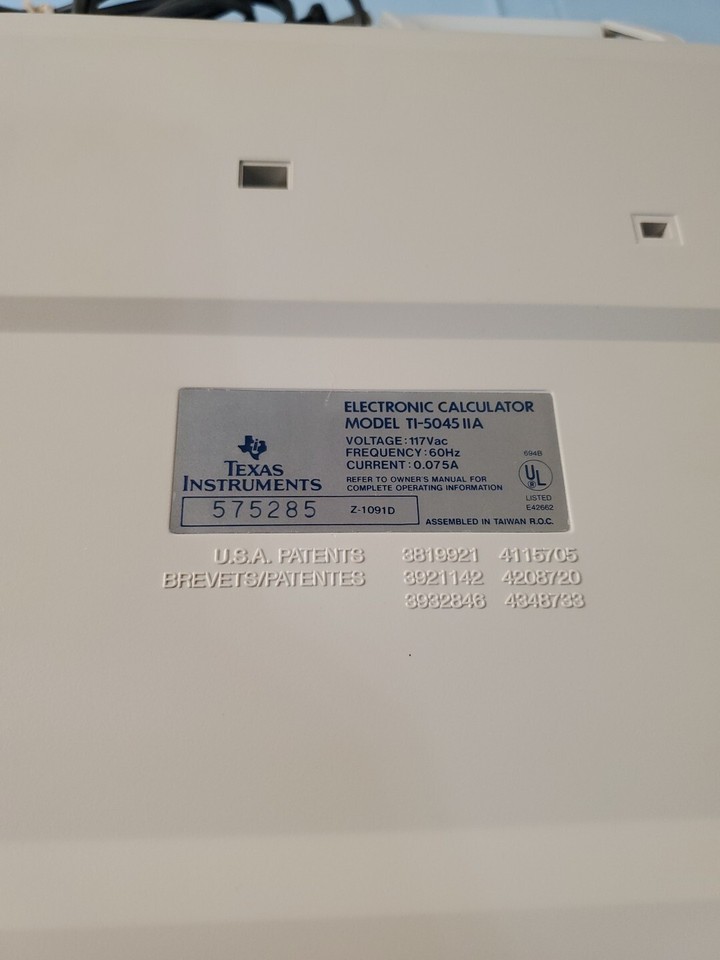 Texas Instruments Desk Calculator TI-5045 II Electric Adding Machine ...