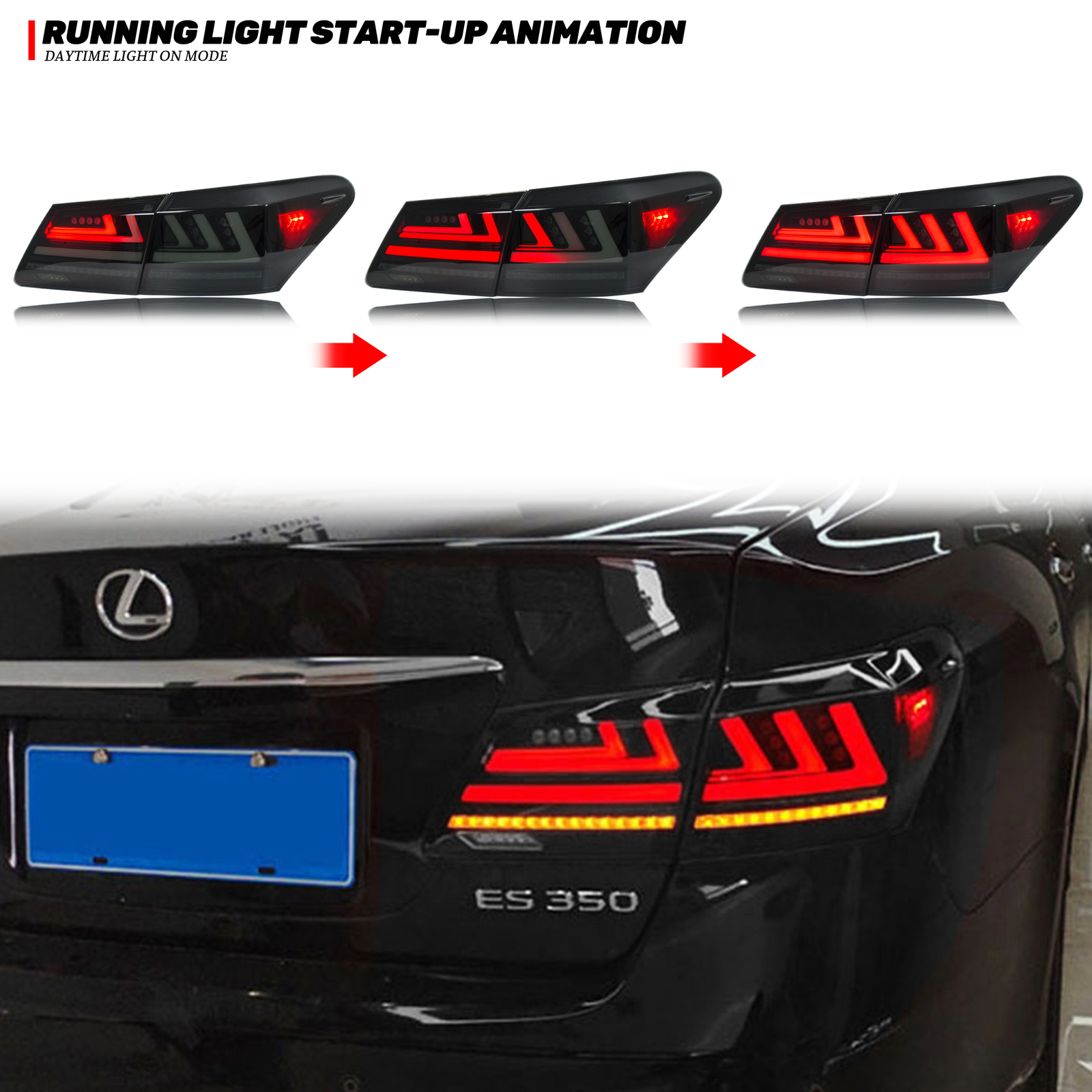 LED Tail Lights for Lexus ES350 2007-2012 ES330 Sequential Animation ...