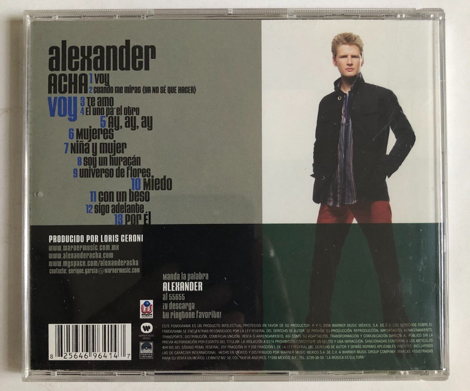 ALEXANDER ACHA - VOY - 2008 MEXICAN CD ALBUM, LATIN POP | eBay