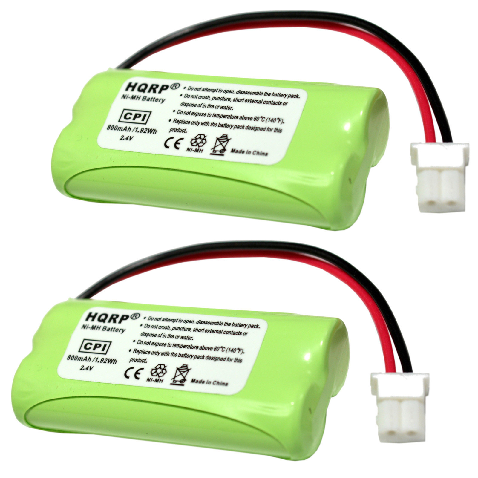 2-Pack HQRP Battery for VTech C/D/L/S Series Cordless Phones, BT162342 ...