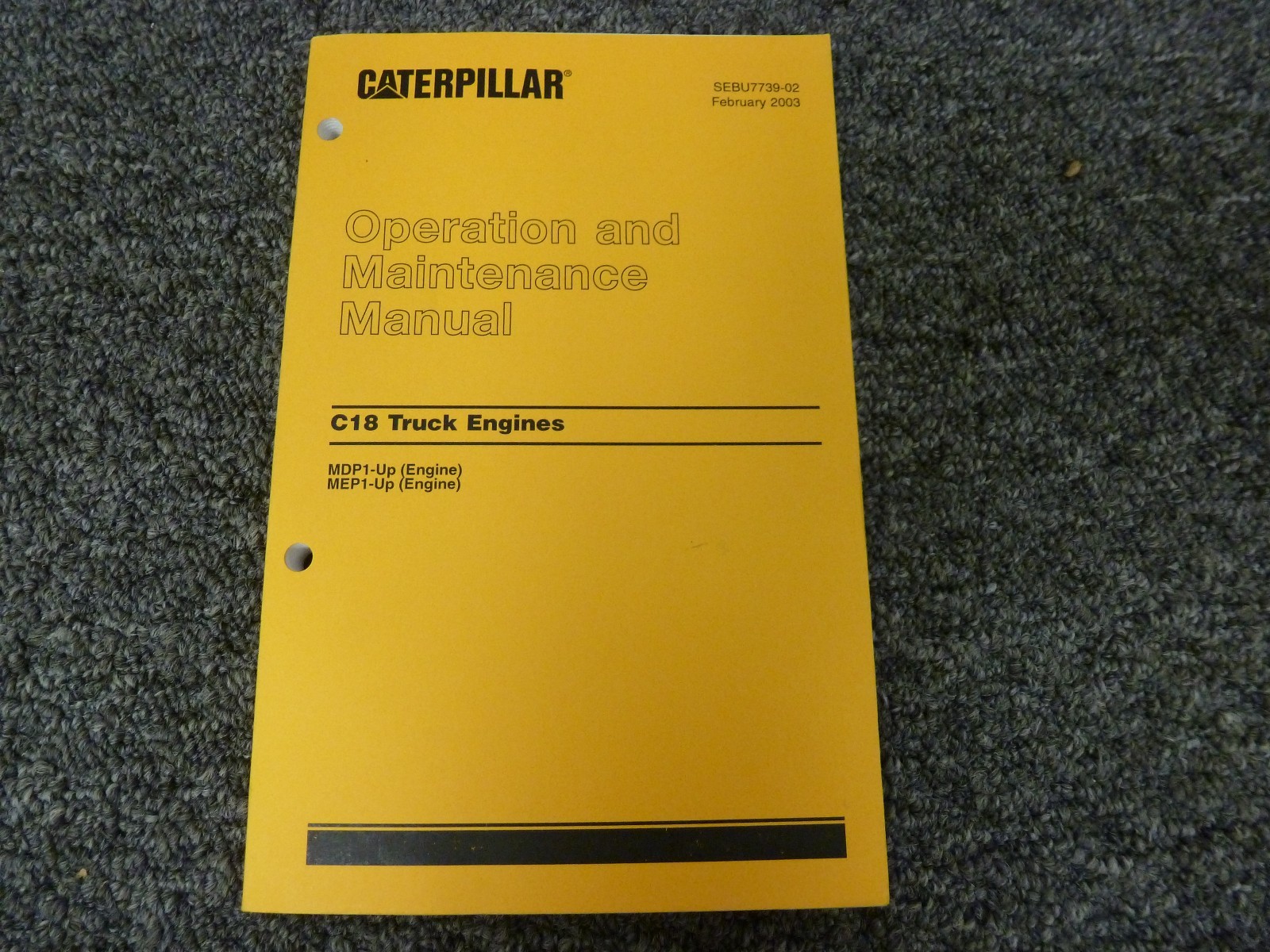 Caterpillar Cat C18 Truck Engine Owner Operator Maintenance Manual MDP ...