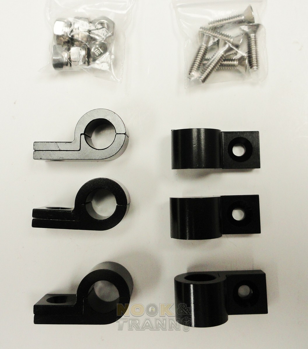 Brake Line Mounting Clamps Aluminum Dual Brake Line Clamp Holder For